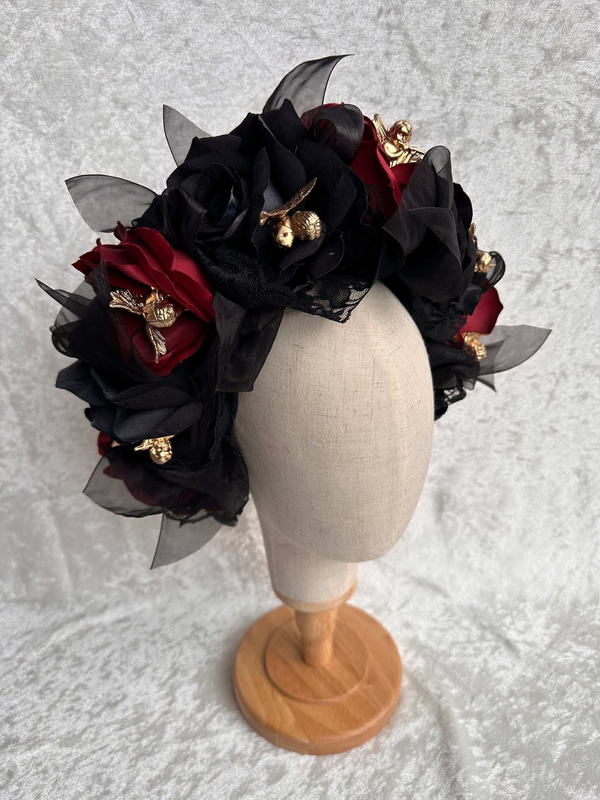 Dark Angel Floral Wreath Crown – Titania's Wardrobe
